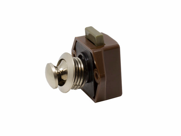 Mini Push Button Pearl Nickel Door Catch - Brown Body | Push Button ...